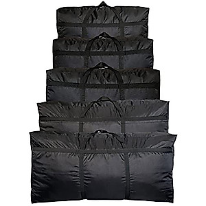 DoYiKe Extra Large Storage Duffle Bag with Zippers and Handles, Black Big Foldable Duffle Bag for Travel-130L