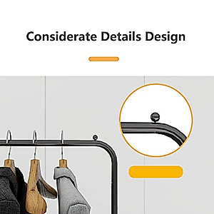 Black Commercial Garment Rack，Closet Garment Rack, Heavy Duty Clothes Storage Organizer for Bedroom, Free-Standing and Closet Organizer and Storage with Hanger Rods Clothes Rack for Hanging Clothes