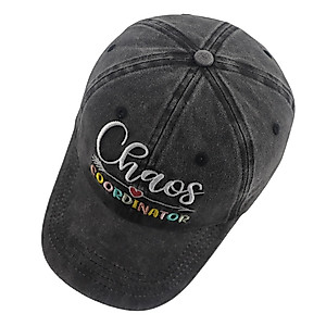 Chaos Coordinator Gifts for Women, Thank You Gifts Hat, Adjustable Embroidered Washed Cotton Boss Lady Baseball Cap, Birthday Christmas Appreciation Gift for Coworkers Office Manager Teachers Nurse