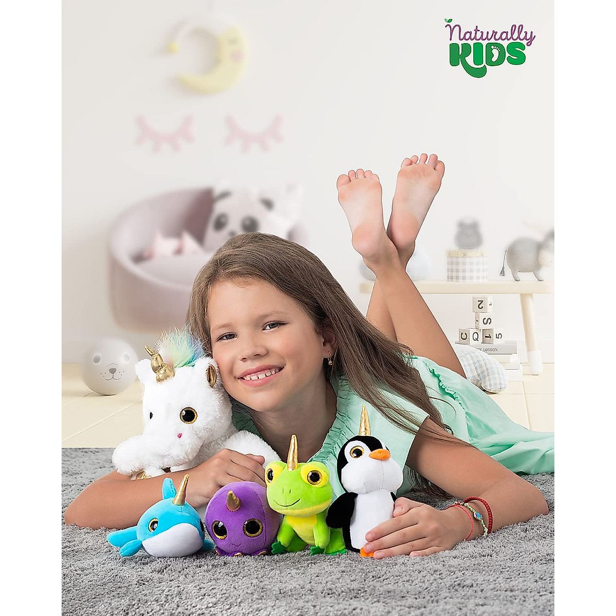 Naturally KIDS Unicorn Stuffed Animal Backpack, Unicorn Toys for Girls, Toddler Girls Backpack