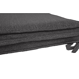 SUPMAISON Pack of 4 Outdoor Seat Cushion with double welt 20" x 20" x 2.5",zipper, foam (Charcoal Dobby)