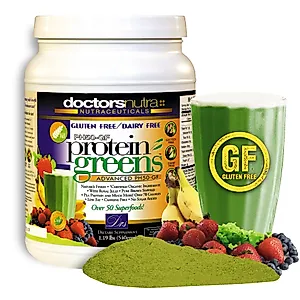 Doctors Nutra Nutraceuticals PH50 Protein Greens Plant-Based All Natural no Gluten Non-Dairy Vegetable Pea Rice Protein Vanilla Flavor 1.19 pounds 50 Superfoods with Digestive Enzymes