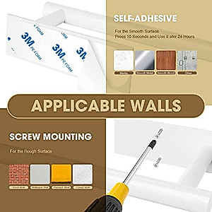 JDGOU Paper Towel Holder Self Adhesive or Drilling,Paper Towel Holder Under Cabinet,Paper Towel Holder Wall Mount Waterproof and Rustproof,Perfect Kitchen Organization for Kitchen,Bathroom,Sink White