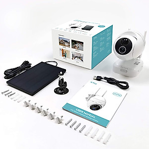 XTU Solar Security Cameras Outdoor, WiFi Wireless Outdoor Solar Home Security Camera with 2-Way Audio, Night Vision, Motion Detection