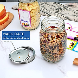 Brajttt Mouth Mason Jars 9 Pack Glass Jars with Lid and Bands,32 oz Large Mason Jars for Food Storage,Pickling,Dry Food,Snacks,Candies,Jam,Honey,Jelly