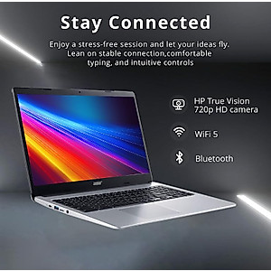 acer Chromebook 15.6 Inch FHD Touchscreen Laptop, Intel Celeron N4020, 4GB DDR4 RAM, 64GB eMMC, LED Backlit Touch Display, Chrome OS, Webcam, Silver, PCM