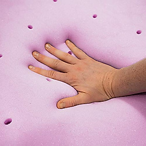 Deco Home 3 Inch Queen Memory Foam Mattress Topper with Relaxing Infused Lavender Scent, Extra Soft, Ventilated Air Flow for Comfortable Sleeping, Reduces Pressure Points, More Restful Sleep