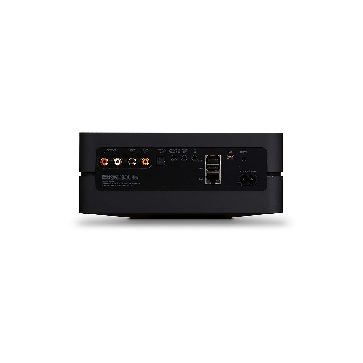 Bluesound Vault 2i High-Res 2TB Network Hard Drive CD Ripper and Streamer - Black - Compatible with Alexa and Siri