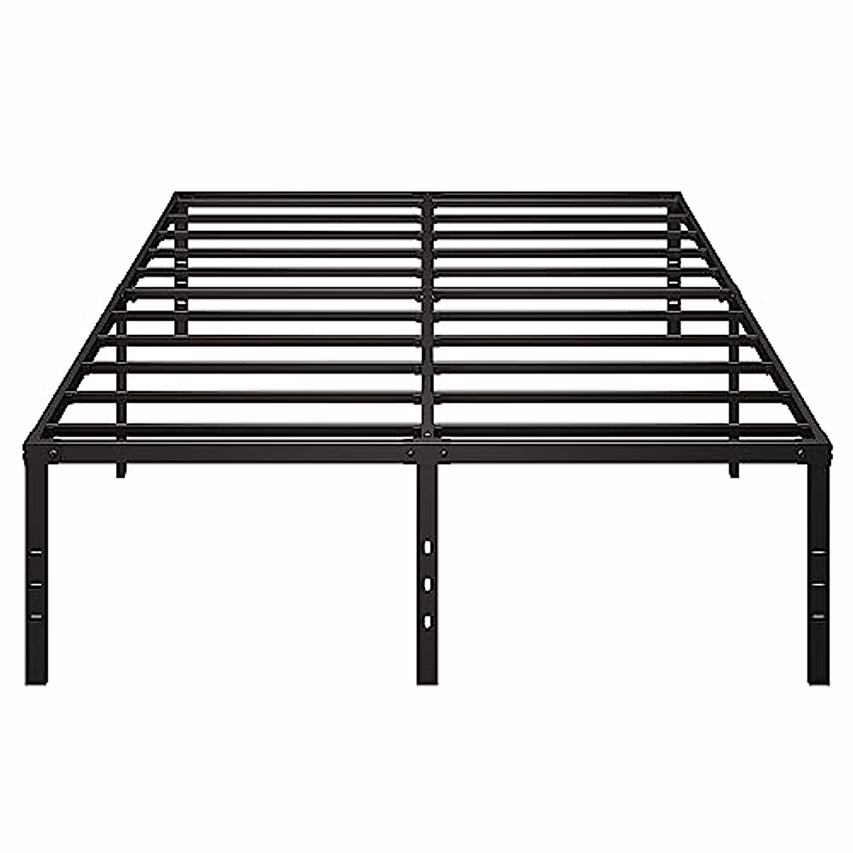 Full Size Bed Frame, 18-Inch Tall Heavy-Duty Platform with Under-Bed Storage, Sturdy Metal Bed Frame for Mattress Support, No Box Spring Needed, Quiet Design, Easy Assembly, Black