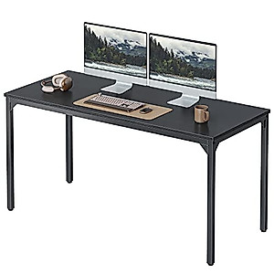 CubiCubi Computer Desk, 47 inch Home Office Writing Study Desks, Largel PC Table, Modern Simple Style for Space-Saving, Black