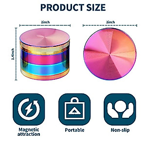 Romybue Spice Grinder Small 2.0 Inch Colorful