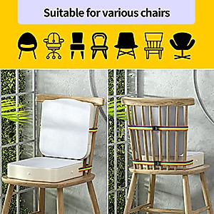 Toddler Booster Seat for Dining Table, Portable 3 Height Adjustable Cushion with Backrest, Non-Slip , Waterproof ,Dismountable& Washable Chair Cushion with Buckle Strap, (Grey)