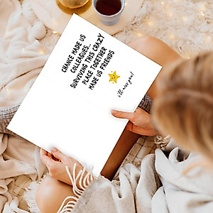 ICOOLYI Funny&Cute Cards for Boss,Colleague,Perfect for Goodbyes&Farewells,Coworker Leaving Card,Miss You Cards,Thank You Cards,Funny New Job Card