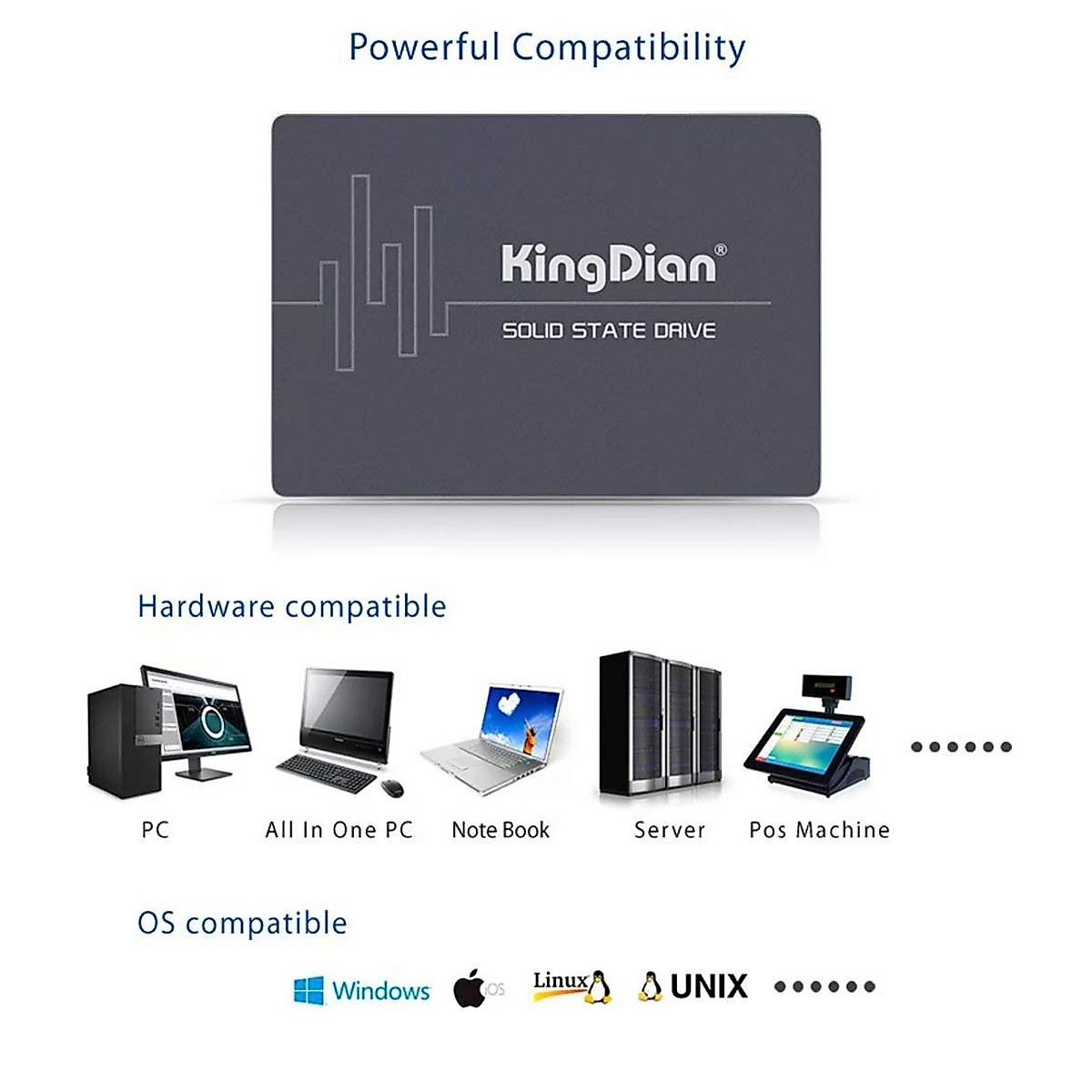KingDian New Solid State Drive for Desktop PCs and MacPro (S400 480GB)