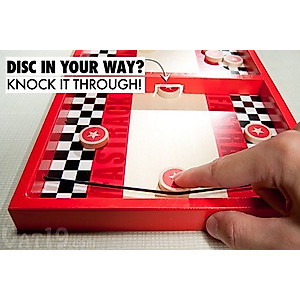 Fastrack Air Hockey Puck Game | Test Speed and Accuracy with The Original Wooden 2-Player Disc Slinging Fast Action Game | Kids Teens Adults Family Game Nights | by Blue Orange Games