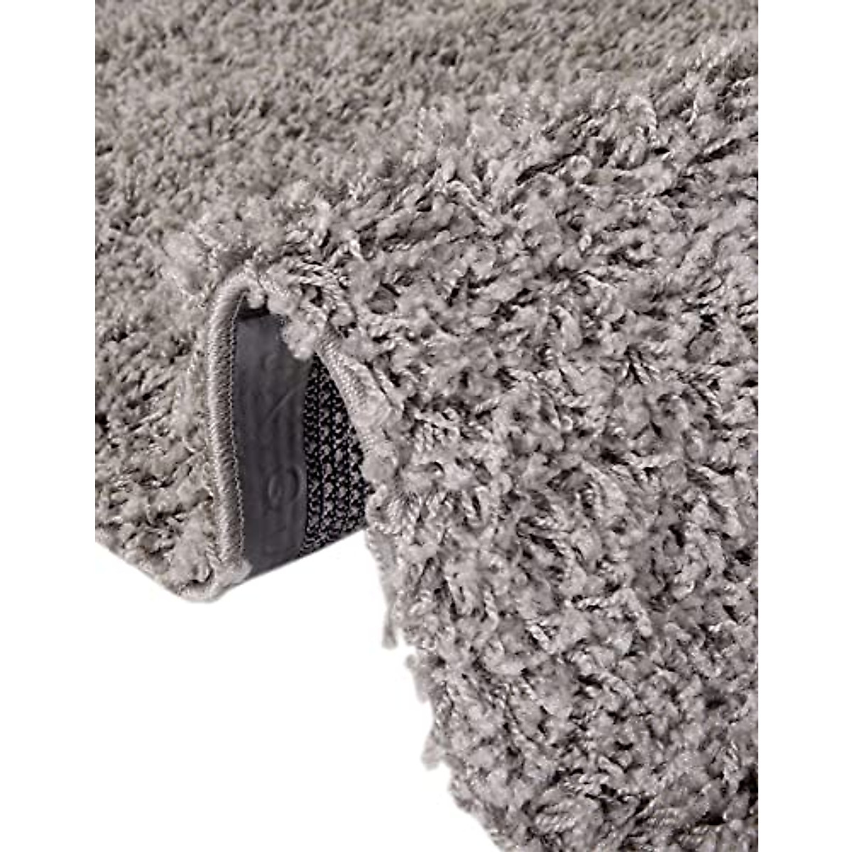 Rugs.com - Über Cozy Solid Shag Collection Rug – 6' x 9' Cloud Gray Shag Rug Perfect for Bedrooms, Dining Rooms, Living Rooms