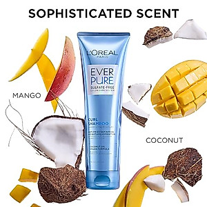 L'Oreal Paris Sulfate Free Conditioner for Curly Hair, Lightweight, Anti-Frizz Hair Care with Coconut Oil, EverPure, 8.5 Fl Oz (Packaging May Vary)
