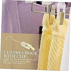 HANABASS 2pcs Coatpin Multipurpose Hanger Skirt Hangers Scarf Hangers for Closet Hat Hangers Clips Laundry Hooks with Clips Underwear Drying Rack Multi-Function Clothes Hangers Closet Hook