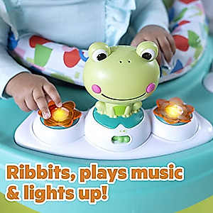 Bright Starts Bounce Bounce Baby 2-in-1 Activity Center Jumper & Table - Playful Pond (Green), 6 Months+