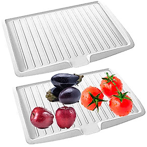 Qingsi 1 PC Premium Drip Tray Dish Drainer Mat Plastic Kitchen Dish Draining Rack Dish Drain Board Sink Side Drip Sloping Draining Tray for Pots, Pans, Fruit Vgetable Drain Cooking Holder Tools