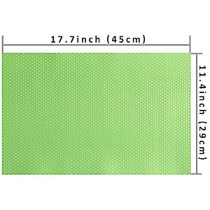Rxemohesuoh Refrigerator Liner for Glass Shelves Table Mat,Fruit & Veggie Extender Liner for Kitchen Fridge,Non-Slip Waterproof Reusable to Protect Against Spill,11.4"X17.7",3Clear/3Green/3Begei/3Gray