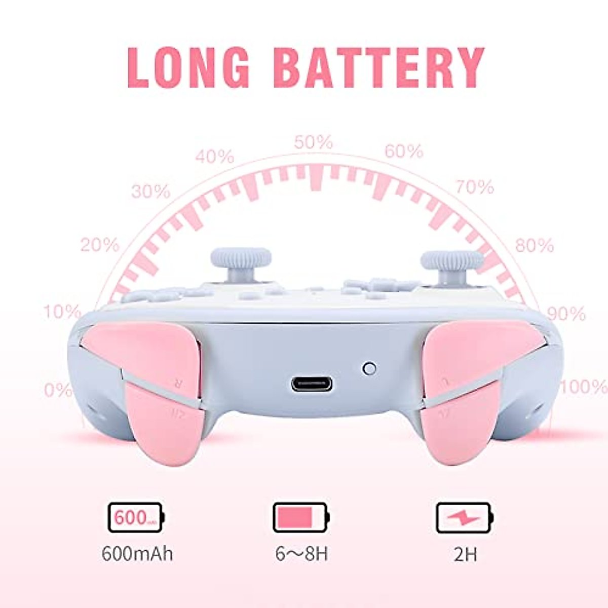 IINE Cute Switch Controller, Bluetooth Cartoon Kitten Nintendo Switch Controllers Wireless, Kawaii Light Switch Gaming PC Controller with TURBO/Double Vibration Function