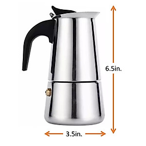 Moka Pot Coffee - Moka pots, Greca Coffee Maker, Cafetera Cubana, Stove Top Coffee Maker, Espresso Maker Stove Top, Mocha pots, Grecas de cafe, Mocha pot, Coffee Make (1 Std Cup)