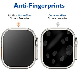 Mothca 2 Pack Tempered Glass Matte Screen Protector for Apple Watch Ultra 2 (49mm)/ Apple Watch Ultra (49mm) [Quick Fit Case] Auto-alignment HD Clear Touch Sensitive Anti-Scratch 9H Matte Glass Film