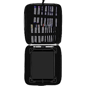 ETCHR Slate Satchel - 2 in 1 Art Travel Case and Small Messenger Bag for Essential Art Supplies - Multipurpose Weatherproof Travel Portfolio for Adults and Teens - Tripod Mountable Portfolio Bag