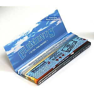 Elements 1.25 1 1/4 size Ultra Thin Rice Rolling Paper full box of 25