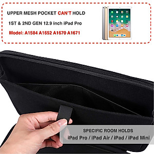 Zadii Hard Shell Locking Carrying Case for 12-14 inch Macbook Pro Macbook Air and iPad Pro, also Compatible with Surface Pro 8/X/7/6/5, Come with Protective Sleeve Bag