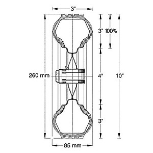 3.00-4 Flat Free Tire Hand Truck on Wheel 10 inch (3/4 Bearing)