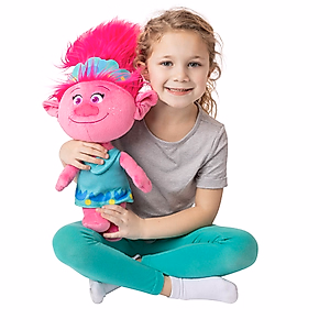 Franco Kids Bedding Soft Plush Cuddle Pillow Buddy, One Size, Trolls World Tour Poppy