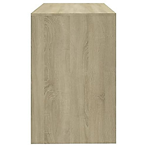 vidaXL Desk Sonoma Oak 39.8"x19.7"x30.1" Engineered Wood