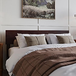 AFI Orlando Queen Size Headboard with Attachable Charger in Espresso