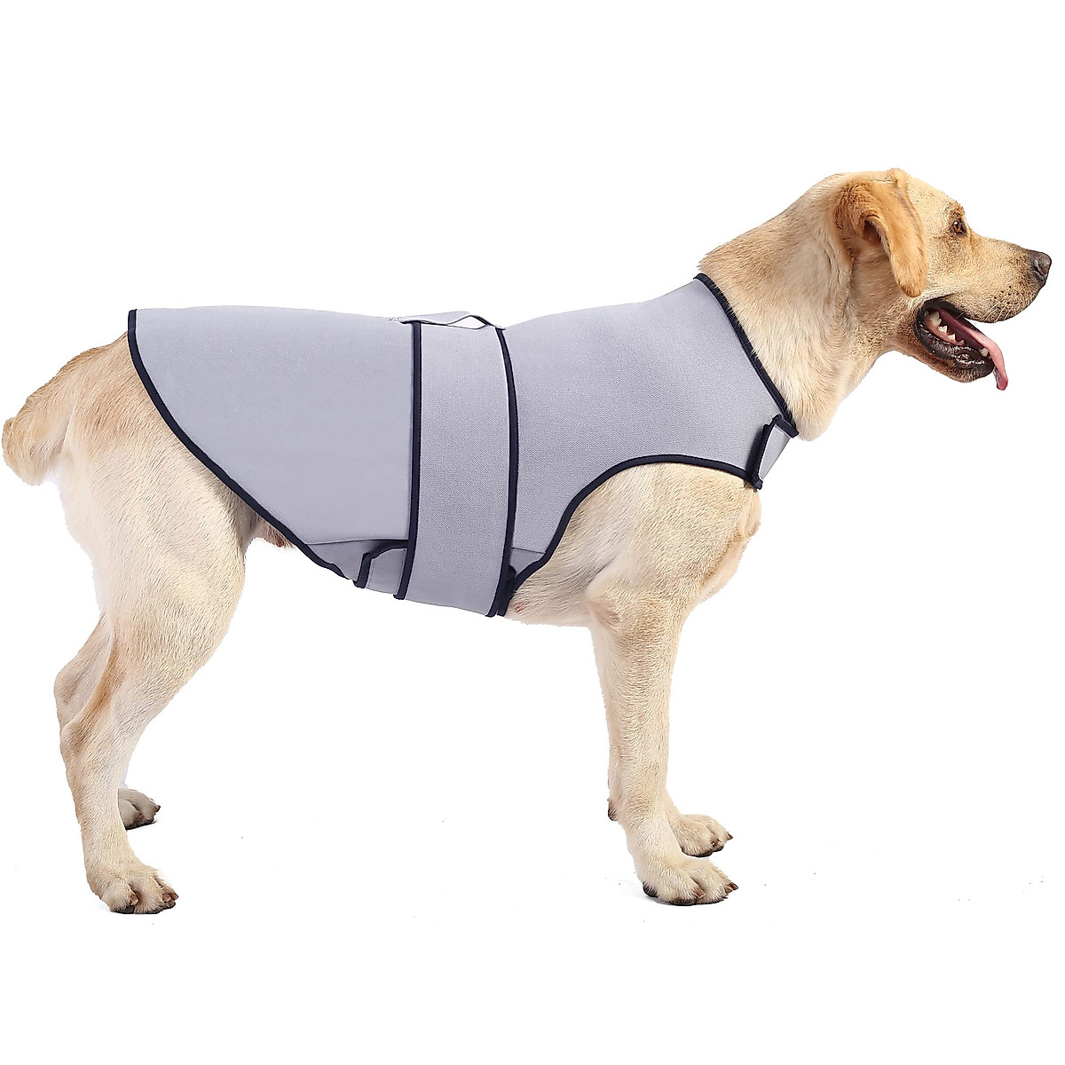 Sychien Dog Anxiety Dog Jacket,Dog Thunder Calming Shirt Wrap Vest for Large Dogs,Travel, Fireworks, Separation, Bluish Grey L