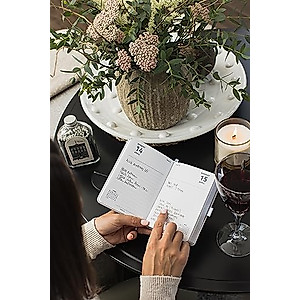 Busy B Compact A6 Day A Page Diary January to December 2024 - A6 Cloud Blue - Faux Leather Daily Planner with Lined Pages, Notes and Year Planner