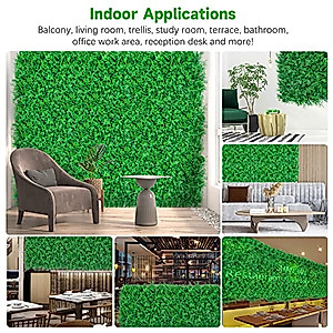 12 PCS Artificial Grass Wall Panel 23.6”x15.7”Boxwood Hedges Wall Panels Grass Backdrop Greenery with UV Protection, Fairy Privacy Grass Wall Decor for Fence, Backyard, Weddings and Events