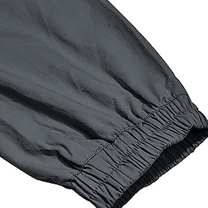 Pants Suits for Women Business Casual Women's Solid Color Elastic Waistband Zipper Pocket Wide Leg Casual (Grey, XL)