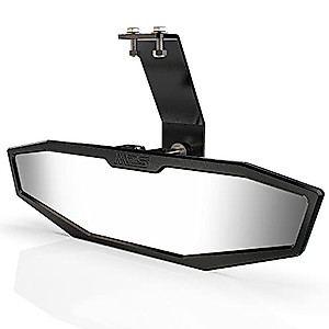 MZS Aluminum UTV Center Rear View Mirror, Maverick Trail Rrarview Mirror Adjustable Black Compatible with 2018-2023 Maverick Trail and Sport | 2021-2023 Commander/MAX Accessories 715004924 715003638
