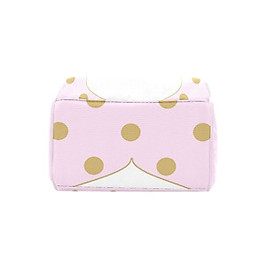 NZOOHY Pink Royal Crown Princess Personalized Name Diaper Bag Tote, Custom Waterproof Nursing Baby Bag Mummy Backpack for Mom Travel Outdoor