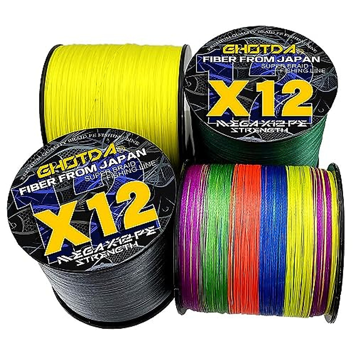 X12 500 Meters Braided Fishing Line High Endurance Super Strength Multifilament PE Saltwater Fish Wire