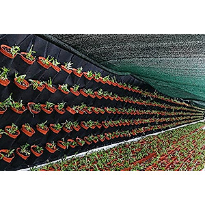 4Pcs Vertical Hanging Outdoor Wall Planter 4 Pocket Plant Grow Bag Wall Mounted Reusable Degradable Felt Garden Planter Herbs, Succulents Artificial Pl or Flowers. (Green)