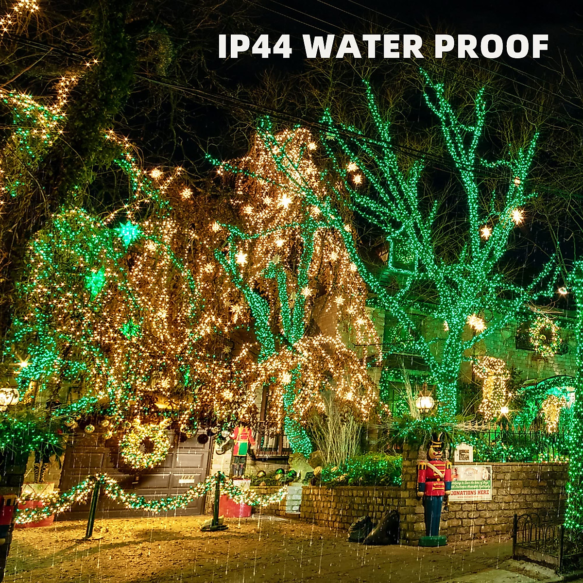 TW SHINE Green Christmas Lights, 20FT 100 Count Incandescent Halloween Lights, Waterproof St. Patrick's Day Decorations for Outdoor Indoor Xmas Tree Patio Home Party Garden Yard Decor