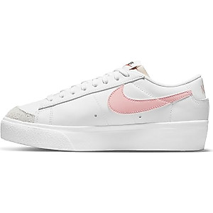 NIKE Women's Sneaker, White Pink Glaze Summit White Black, 8