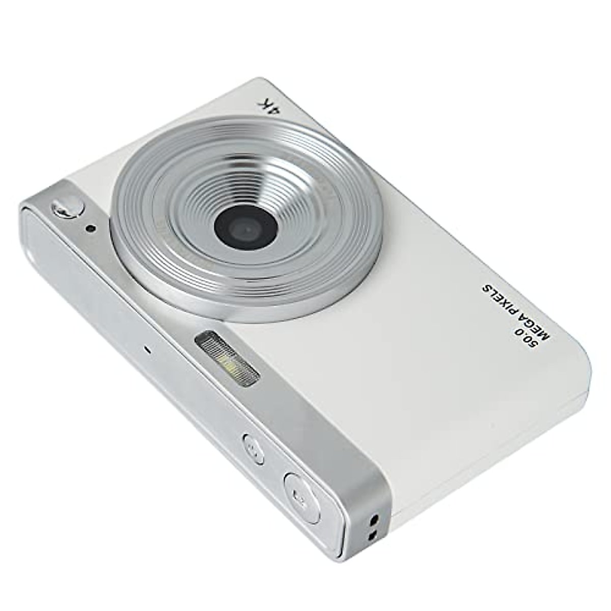 Digital Camera, 4K Digital Camera 2.88in IPS HD Mirrorless Camera AF Autofocus 16X Zoom 50MP Camera for Macro Shooting (White)