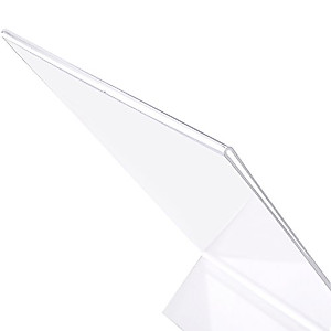 MaxGear Acrylic Sign Holder, Clear Sign Holder Plastic Paper Holder Slant Back Sign Holders 8.5x11 inches Sign Holder Plastic Display Stand for Office, Store, 3 Pack