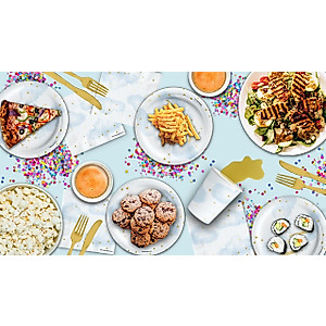 On Cloud Nine Birthday Party Supplies - Bridal Shower Tableware Set Includes Plates Napkins Cups - Kit for 16