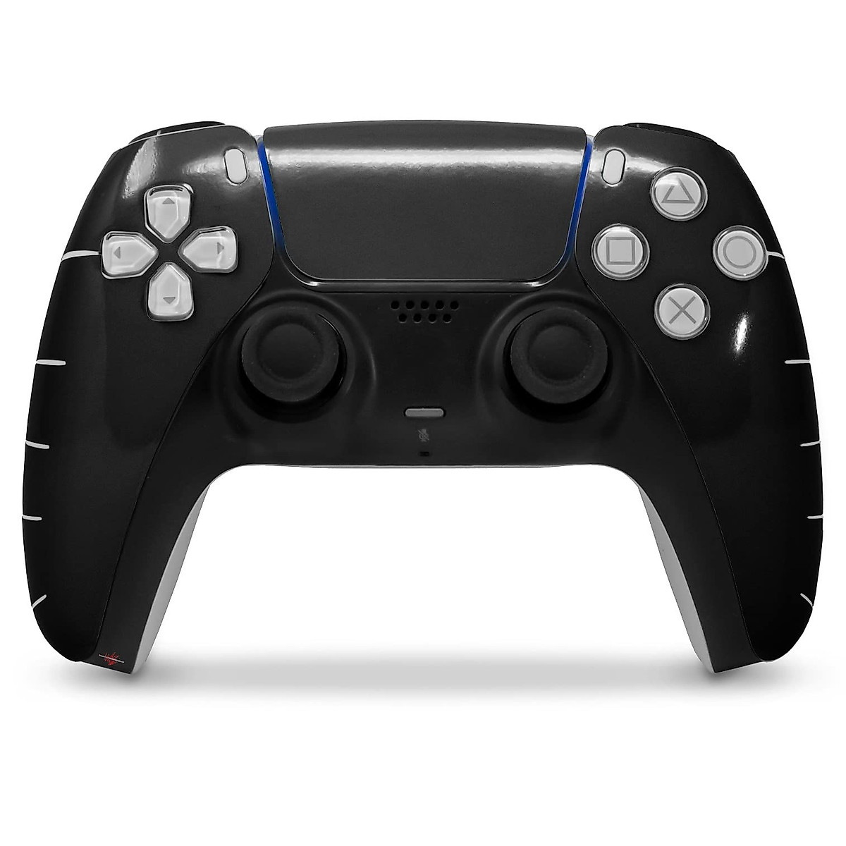 WraptorSkinz Skin Wrap compatible with Sony PS5 DualSense Controller Solids Collection Color Black (CONTROLLER NOT INCLUDED)