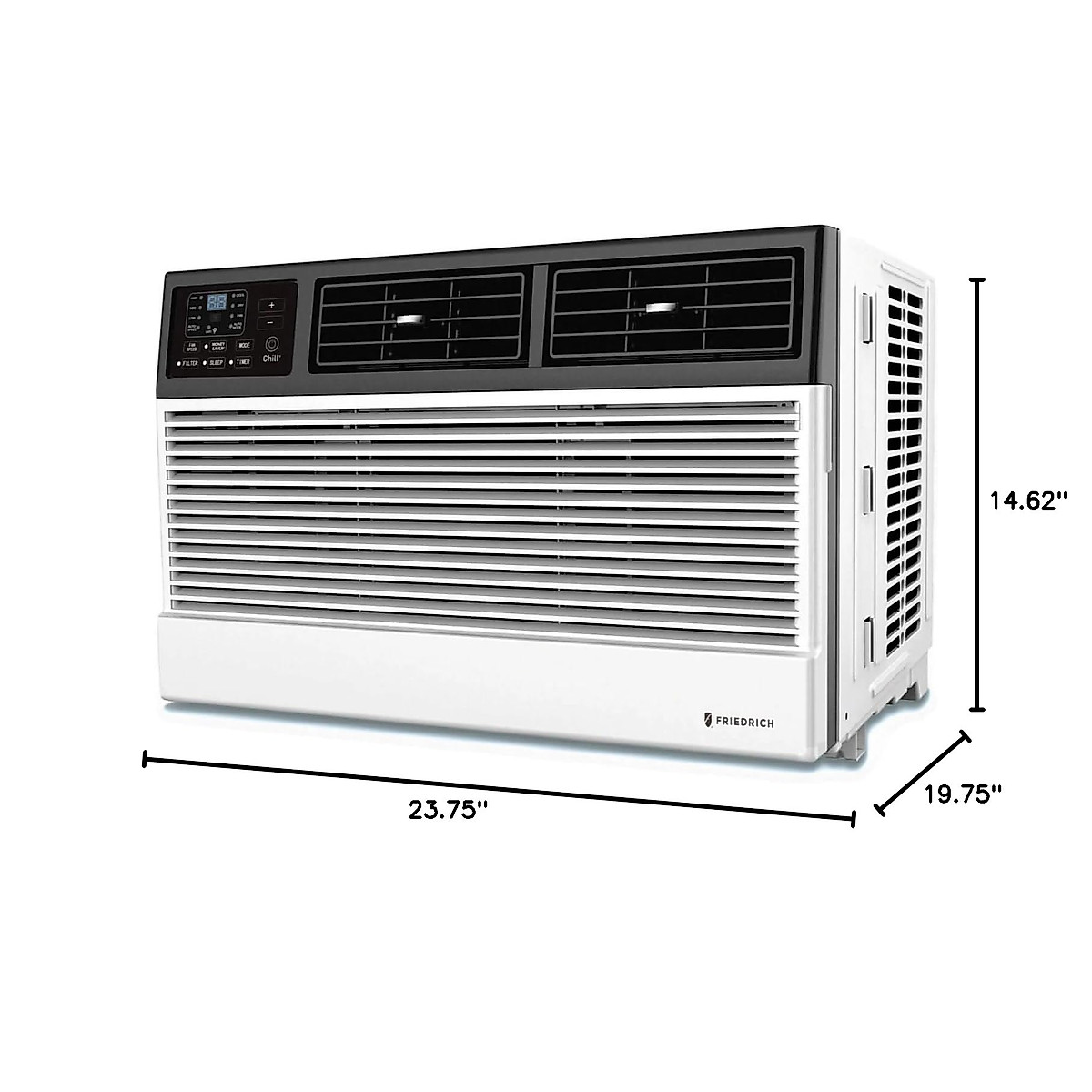 Friedrich CEW12B33A Chill Premier Smart Air Conditioner Window Unit, WiFi Mobile Control, White, Heating & Cooling Capacity (12000 BTU)